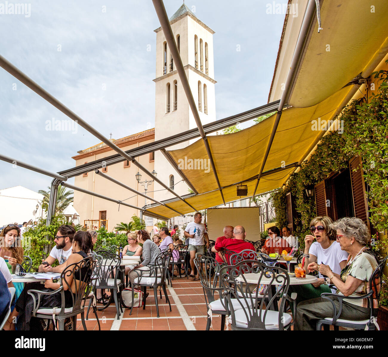 Cafe in San Teodoro Sardinia Italy Stock Photo - Alamy