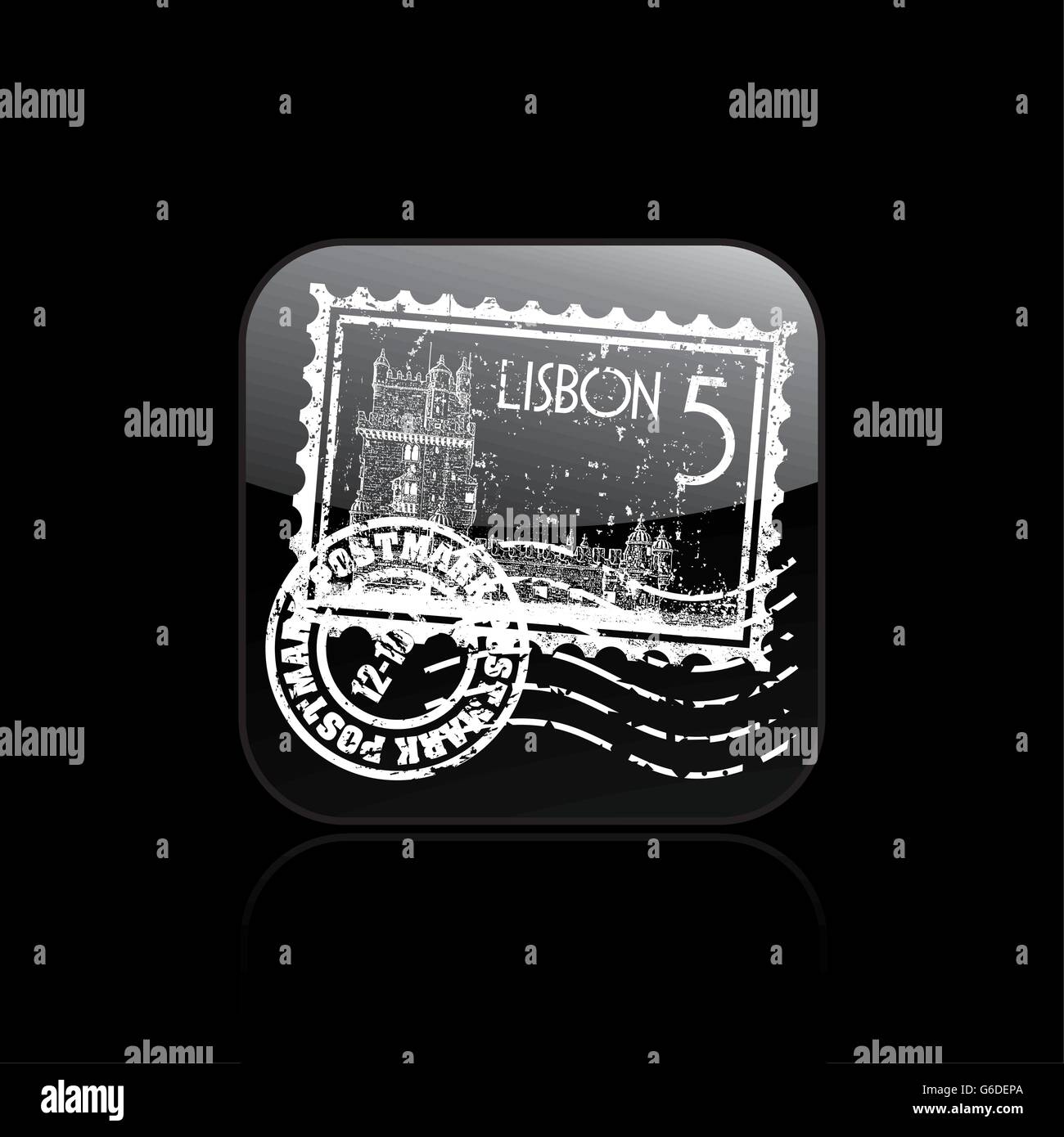 Vector illustration of single isolated Lisbon icon Stock Vector Image ...