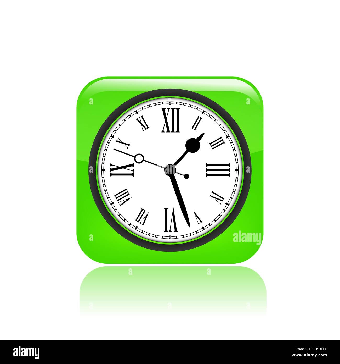 Vector illustration of single isolated clock icon Stock Vector Image ...