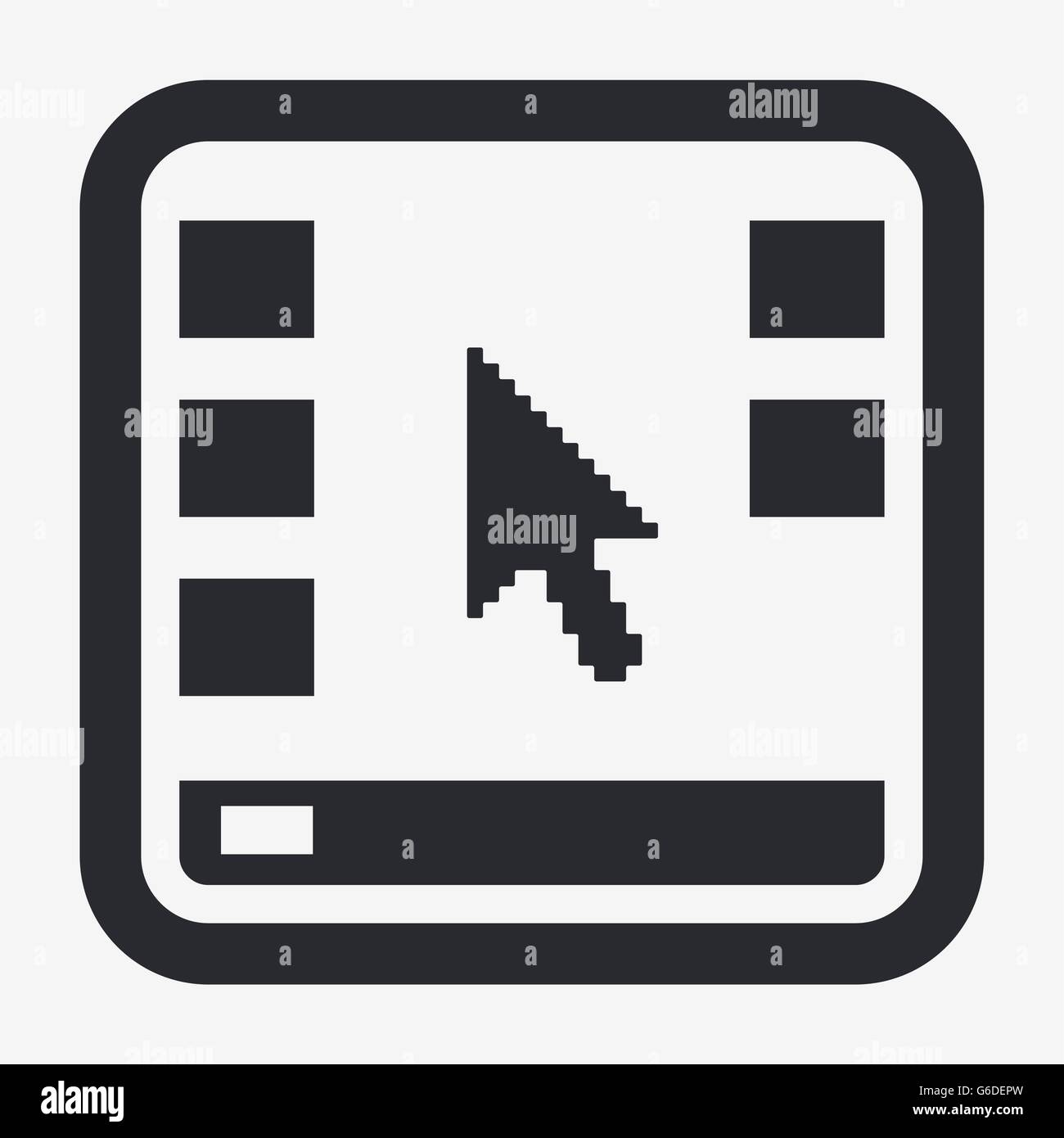 Vector illustration of single isolated desktop icon Stock Vector Image ...