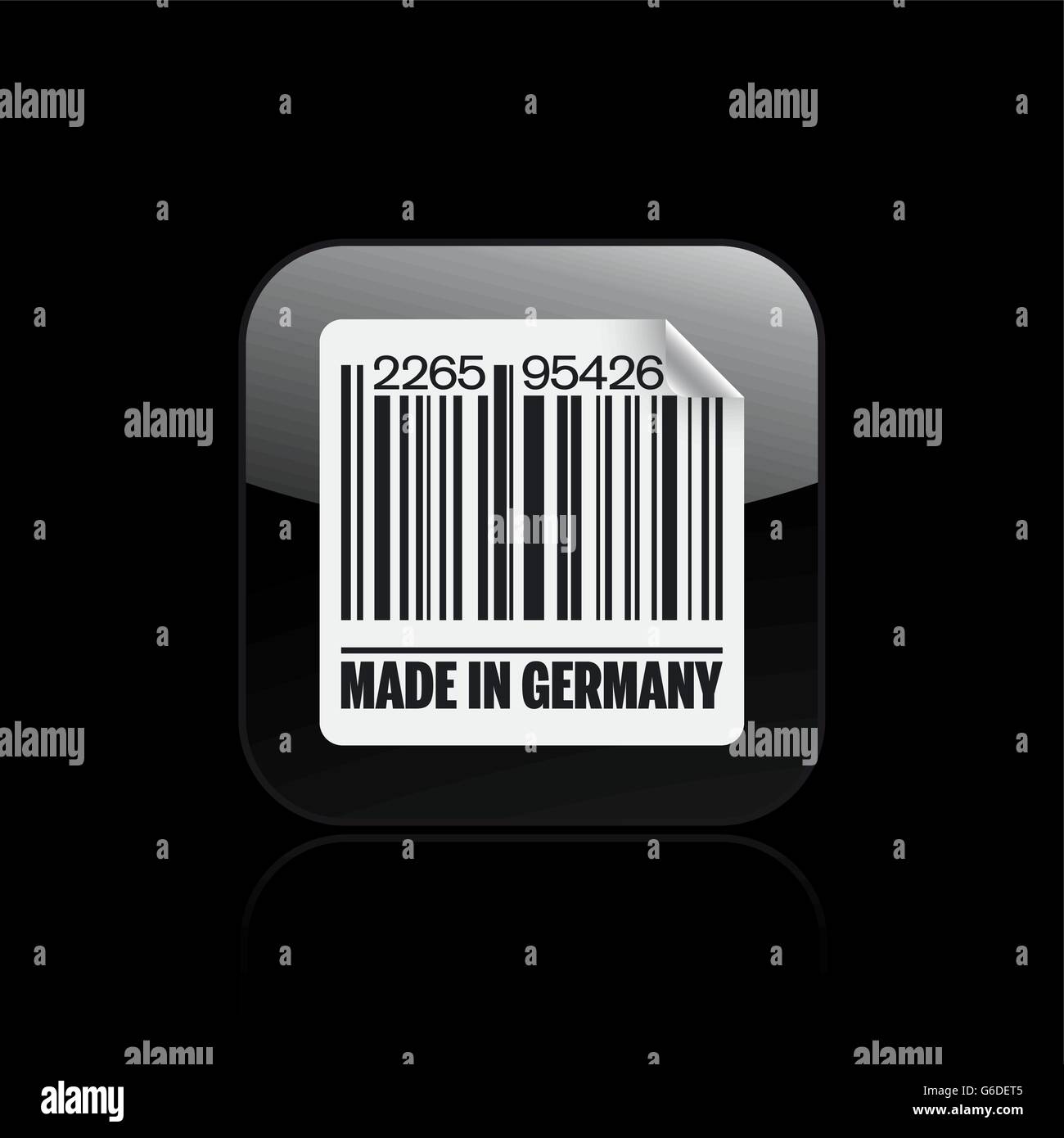 Vector illustration of single isolated Germany barcode icon Stock ...