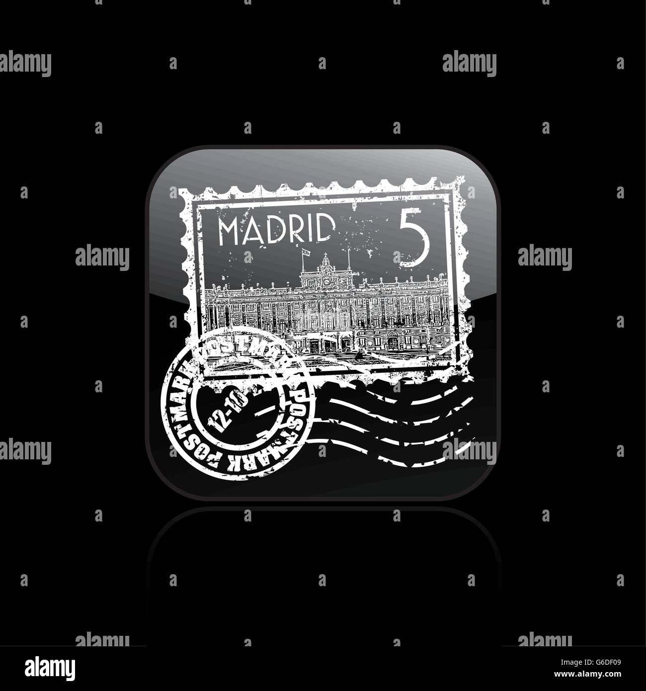 Vector illustration of single isolated Madrid icon Stock Vector Image ...