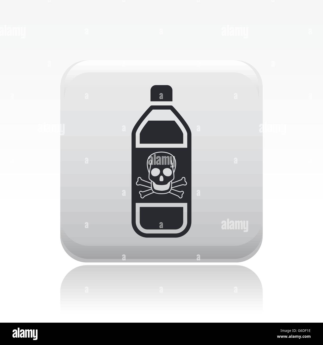 Vector illustration of single isolated dangerous bottle icon Stock ...