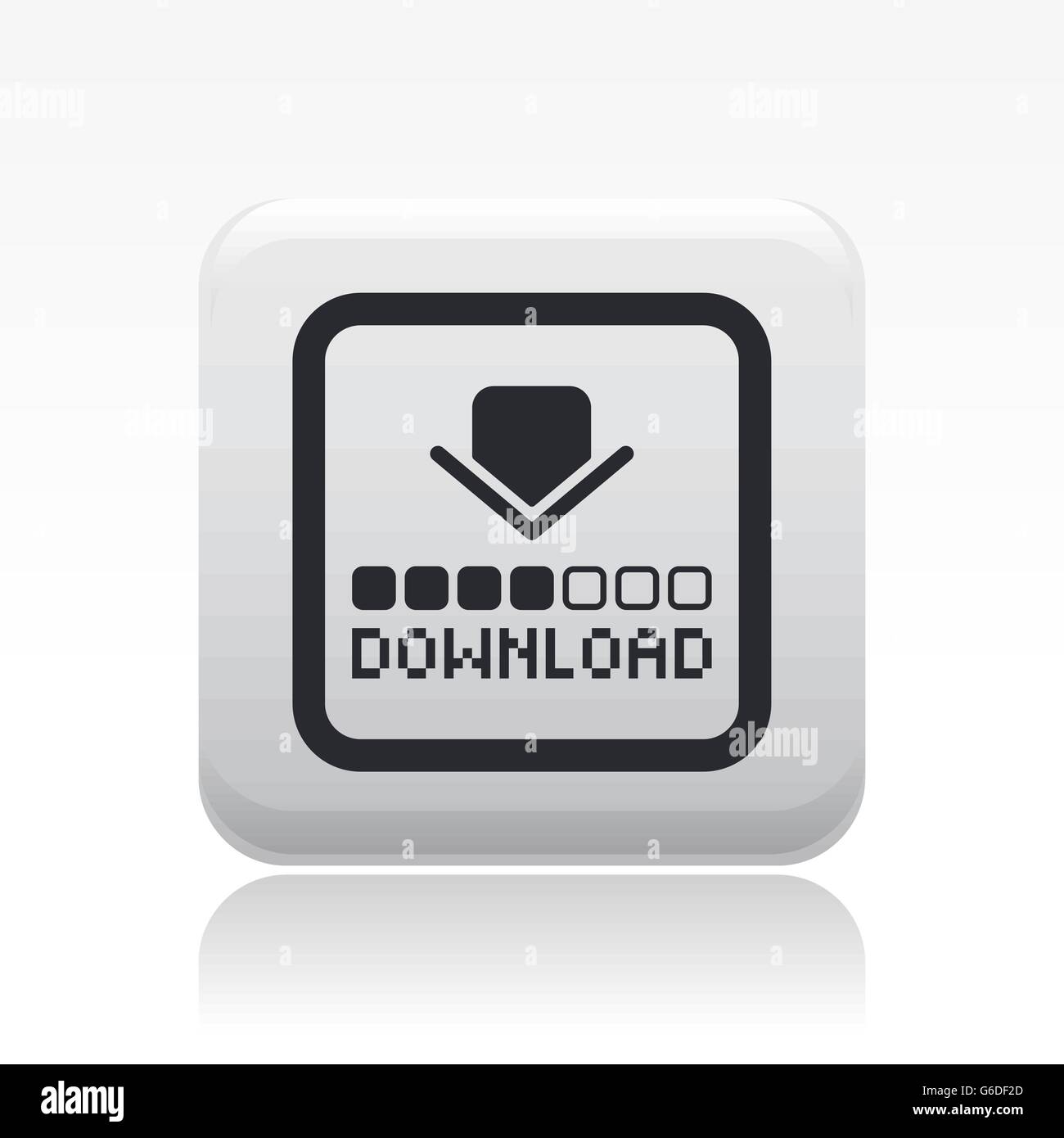 Vector illustration of single isolated download icon Stock Vector Image ...