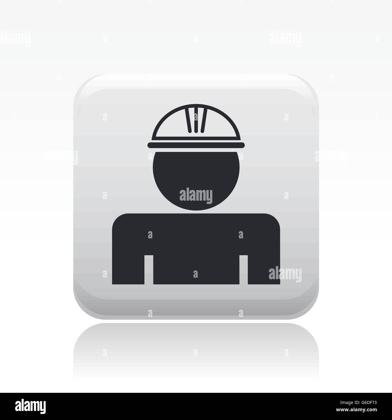 Vector illustration of single isolated worker icon Stock Vector Image ...