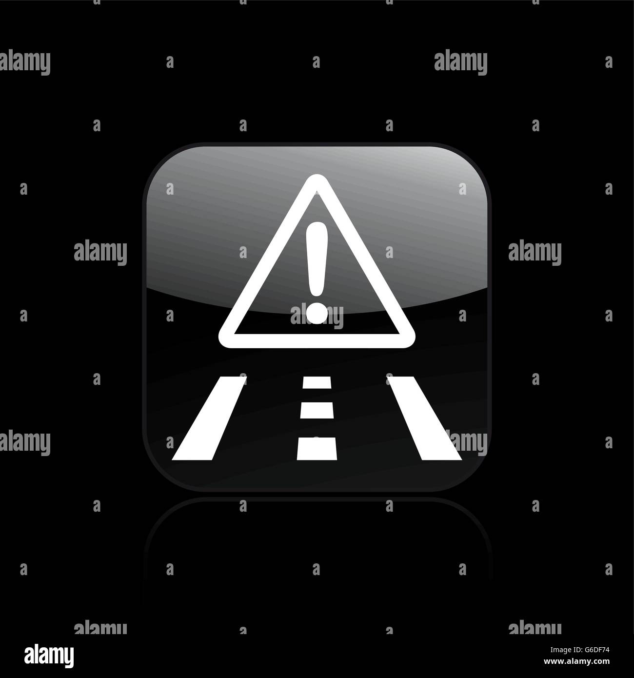 Vector illustration of single isolated danger road icon Stock Vector ...