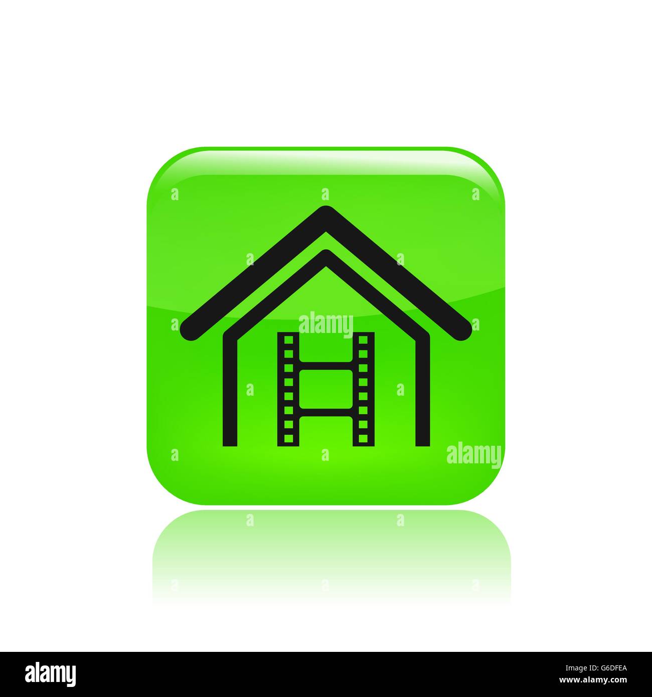Vector illustration of single isolated home video icon Stock Vector ...