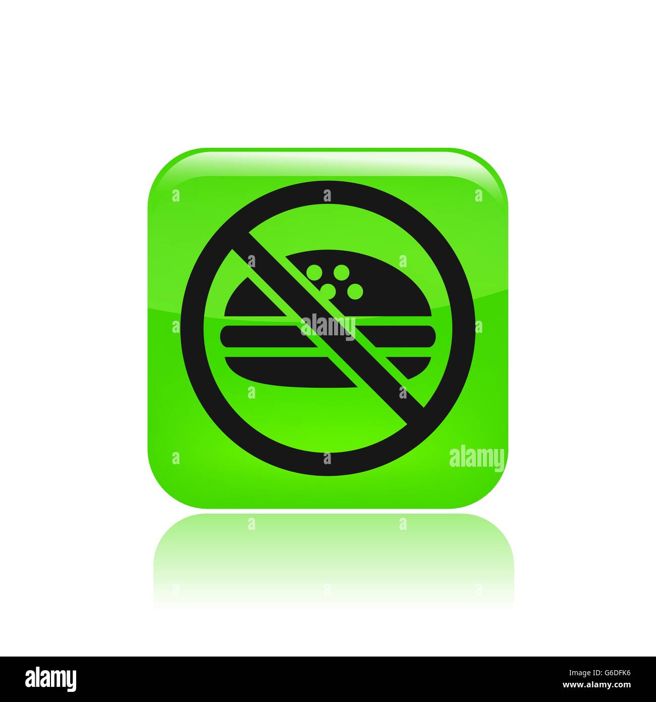 Vector illustration of single isolated no food icon Stock Vector Image ...