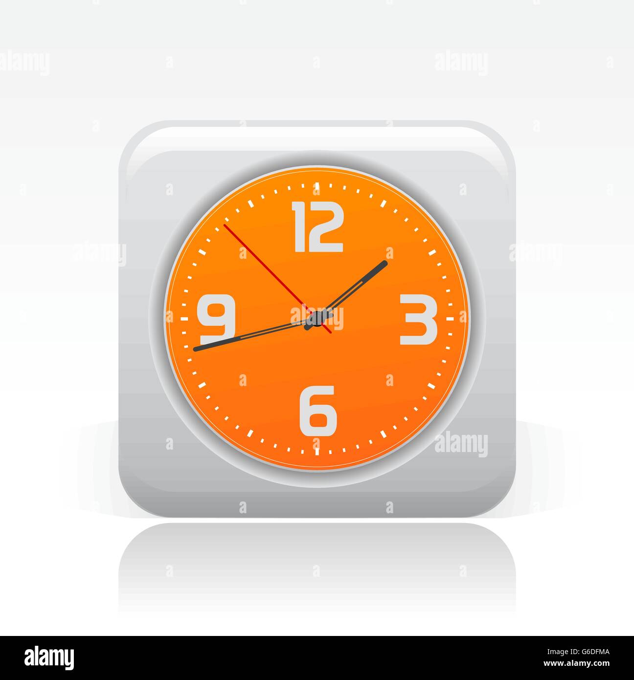 Vector illustration of single isolated clock icon Stock Vector Image ...