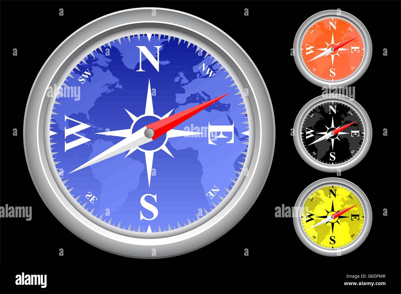 Vector illustration of single isolated compass icon Stock Vector Image ...