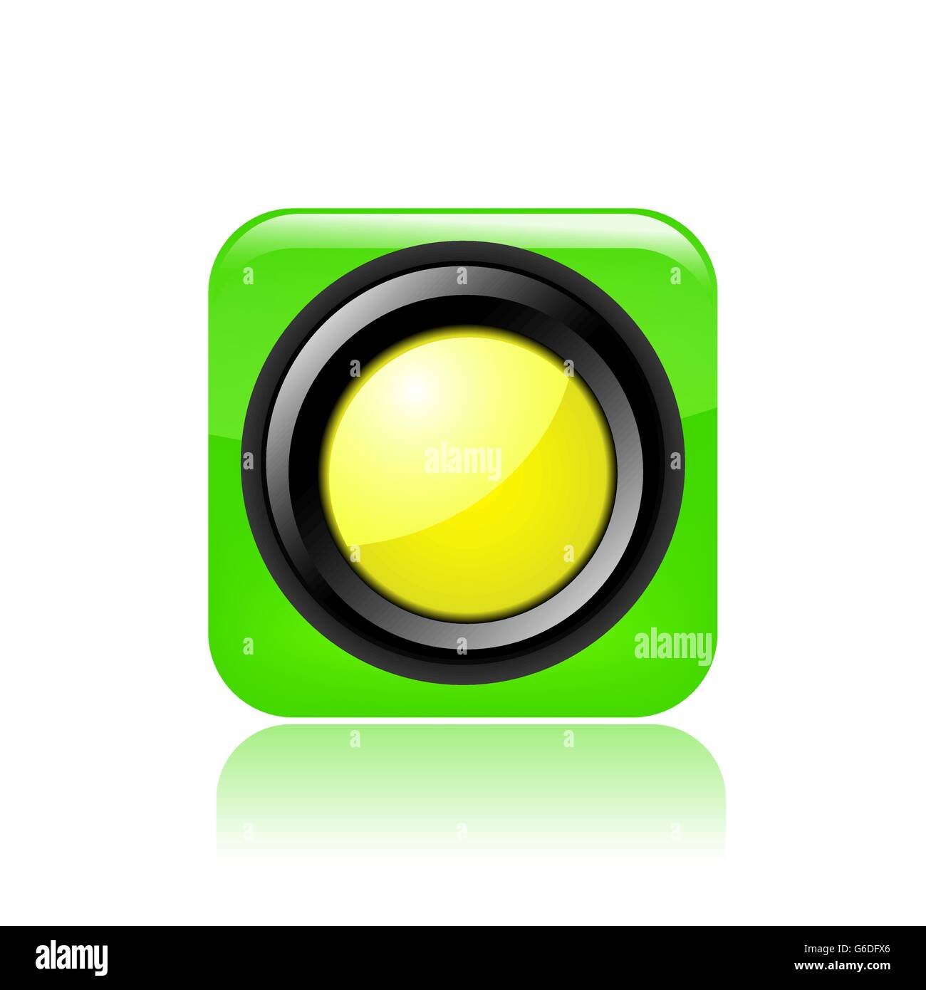 Vector illustration of single isolated yellow light icon Stock Vector ...