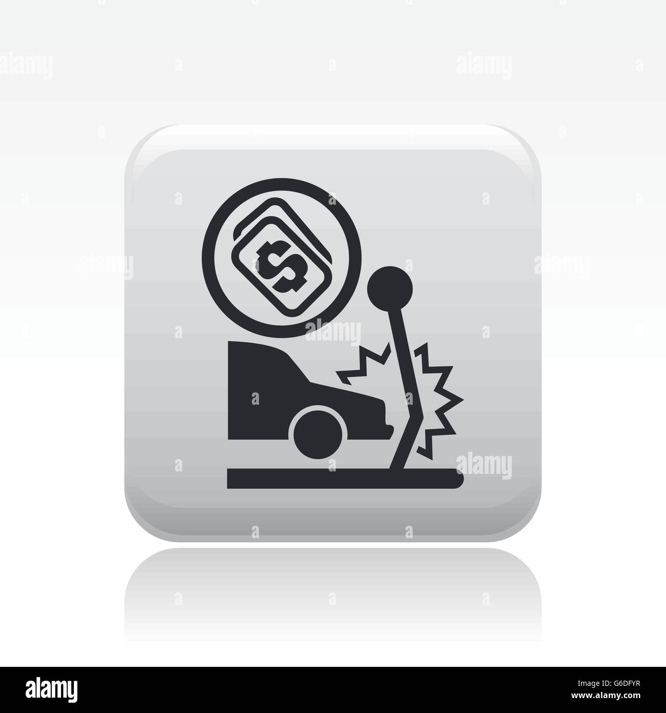 Vector illustration of single isolated crash icon Stock Vector Image ...