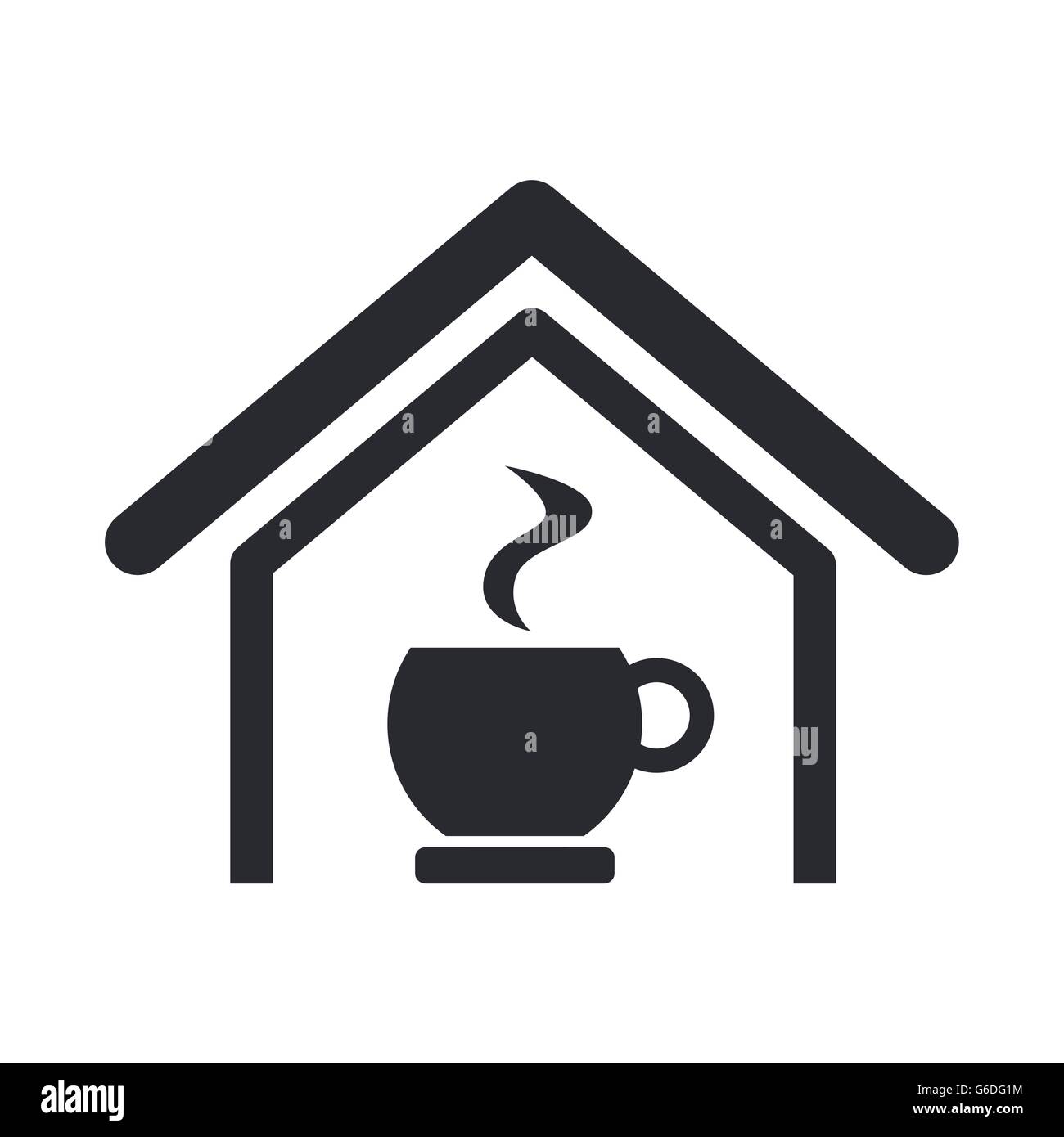 Vector illustration of single isolated cafe icon Stock Vector Image ...