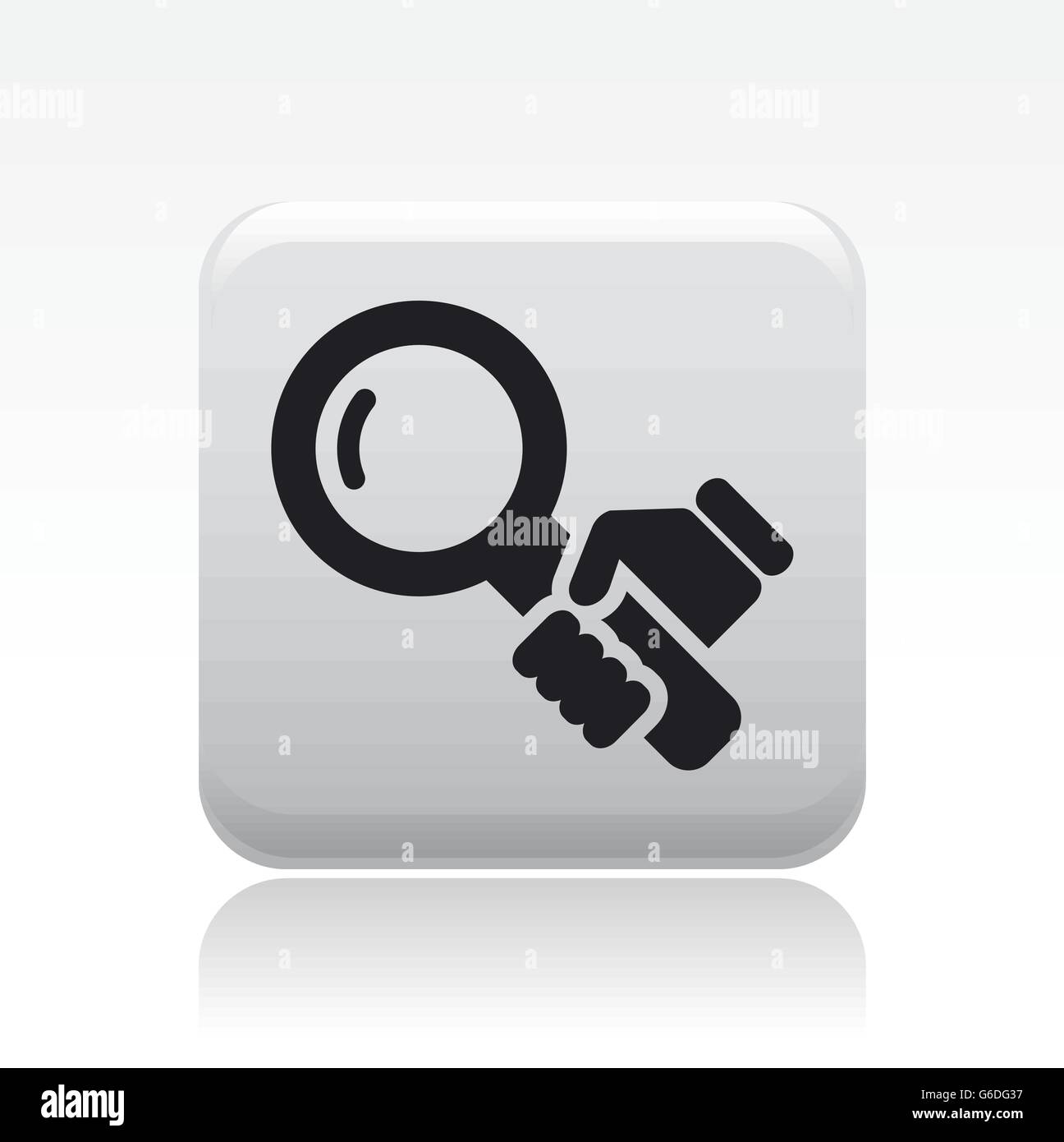 Vector illustration of single isolated magnifier icon Stock Vector ...