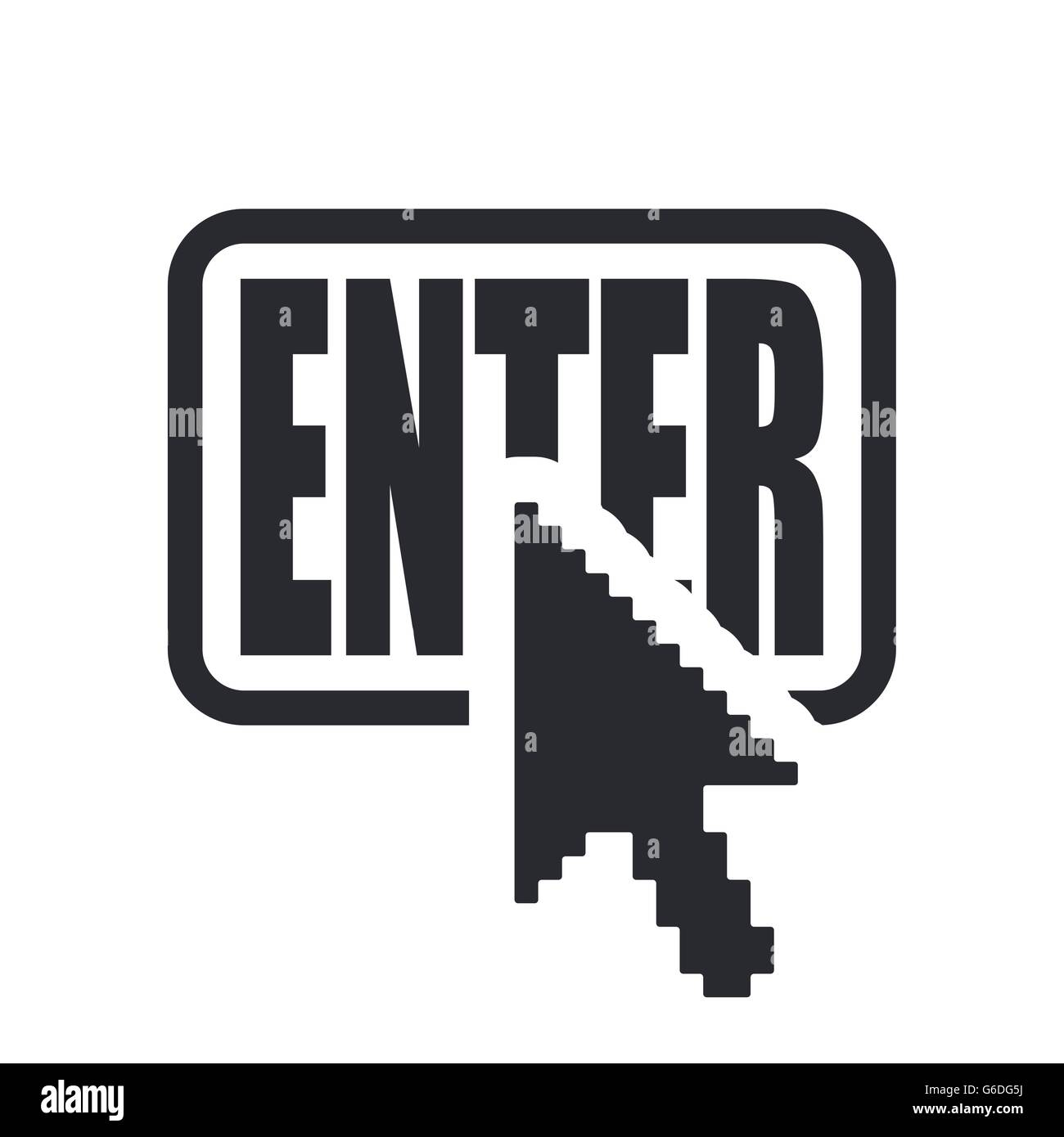 Vector illustration of single isolated web enter icon Stock Vector ...