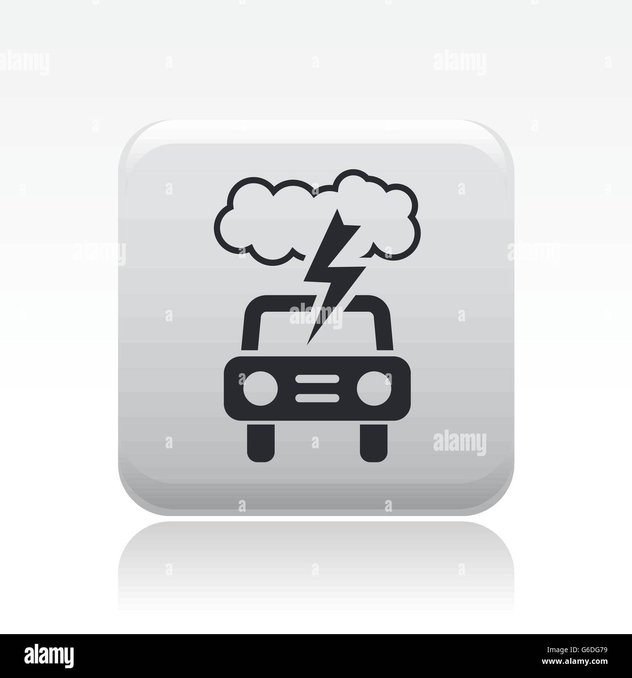 Vector illustration of single isolated danger car icon Stock Vector ...