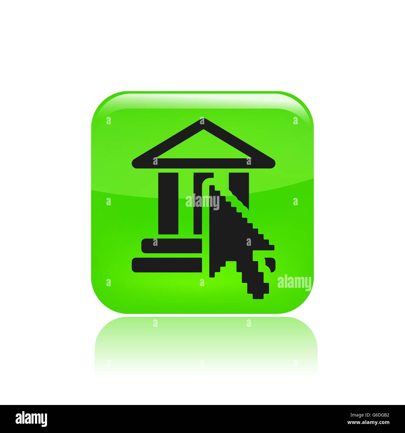 Vector illustration of single isolated button icon Stock Vector Image ...