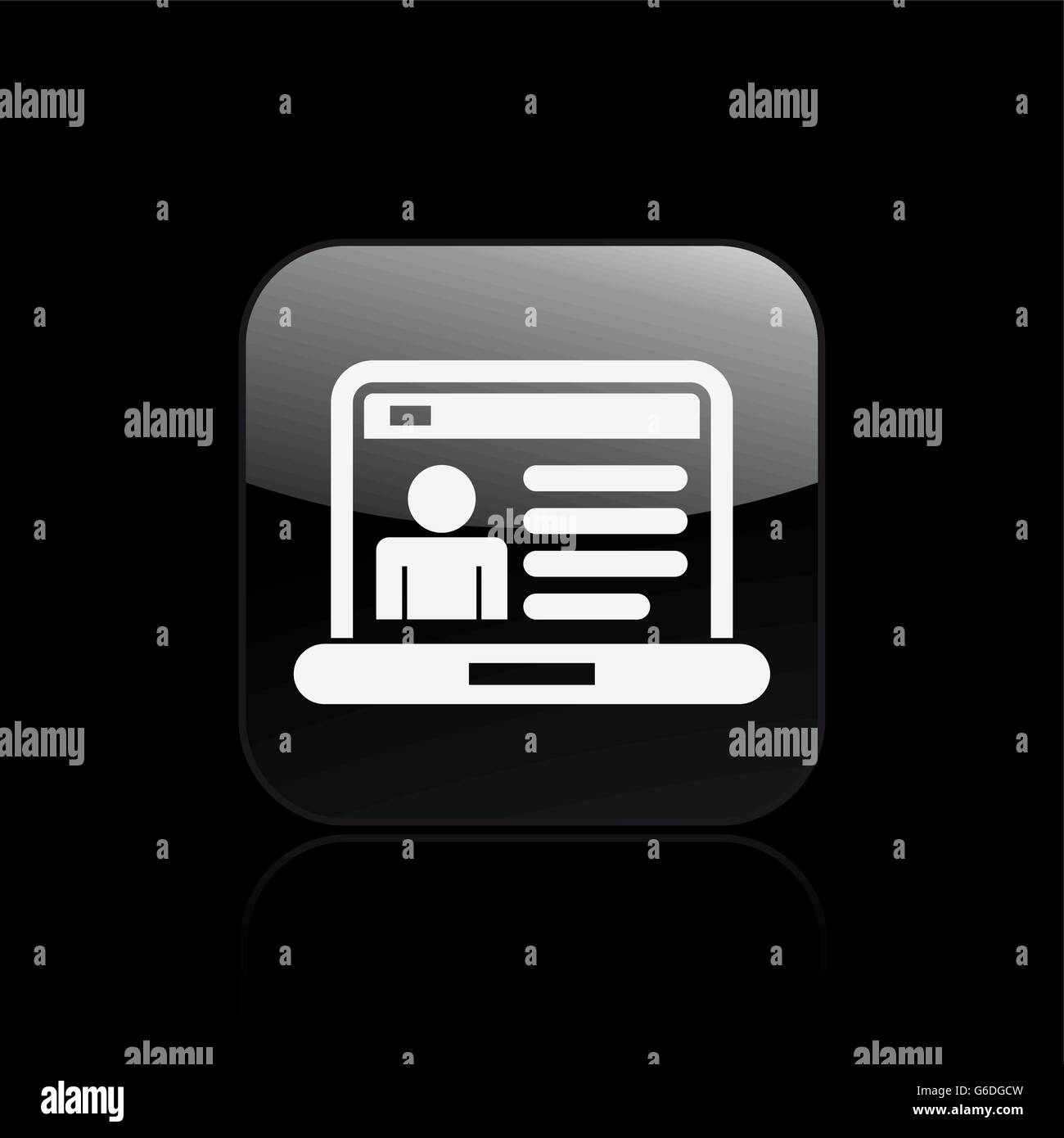 Vector illustration of single isolated profile page icon Stock Vector ...