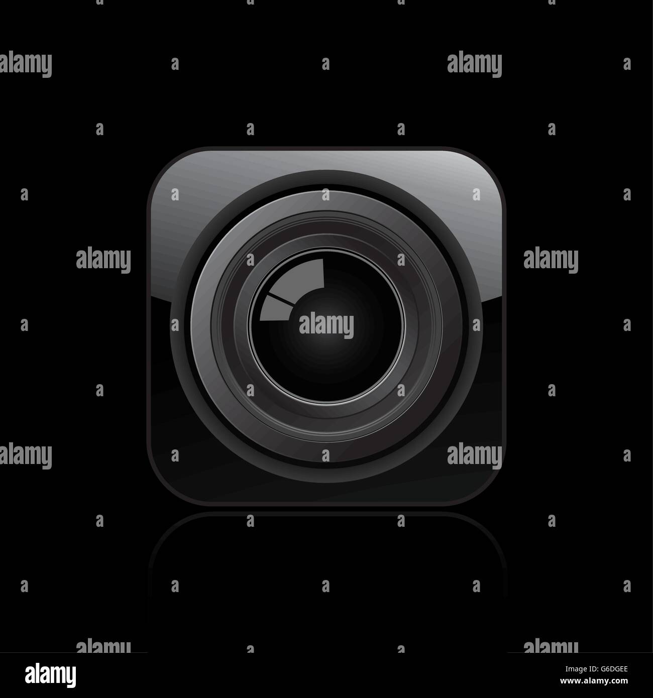 Vector illustration of single isolated camera lens icon Stock Vector ...