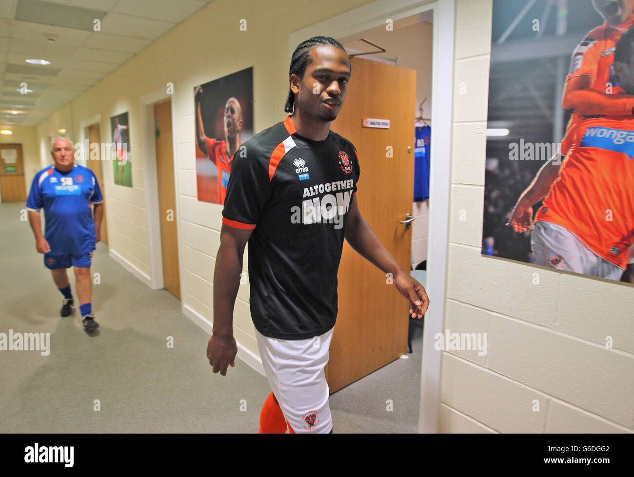 Blackpool's Nathan Delfouneso walks from the changing rooms at ...