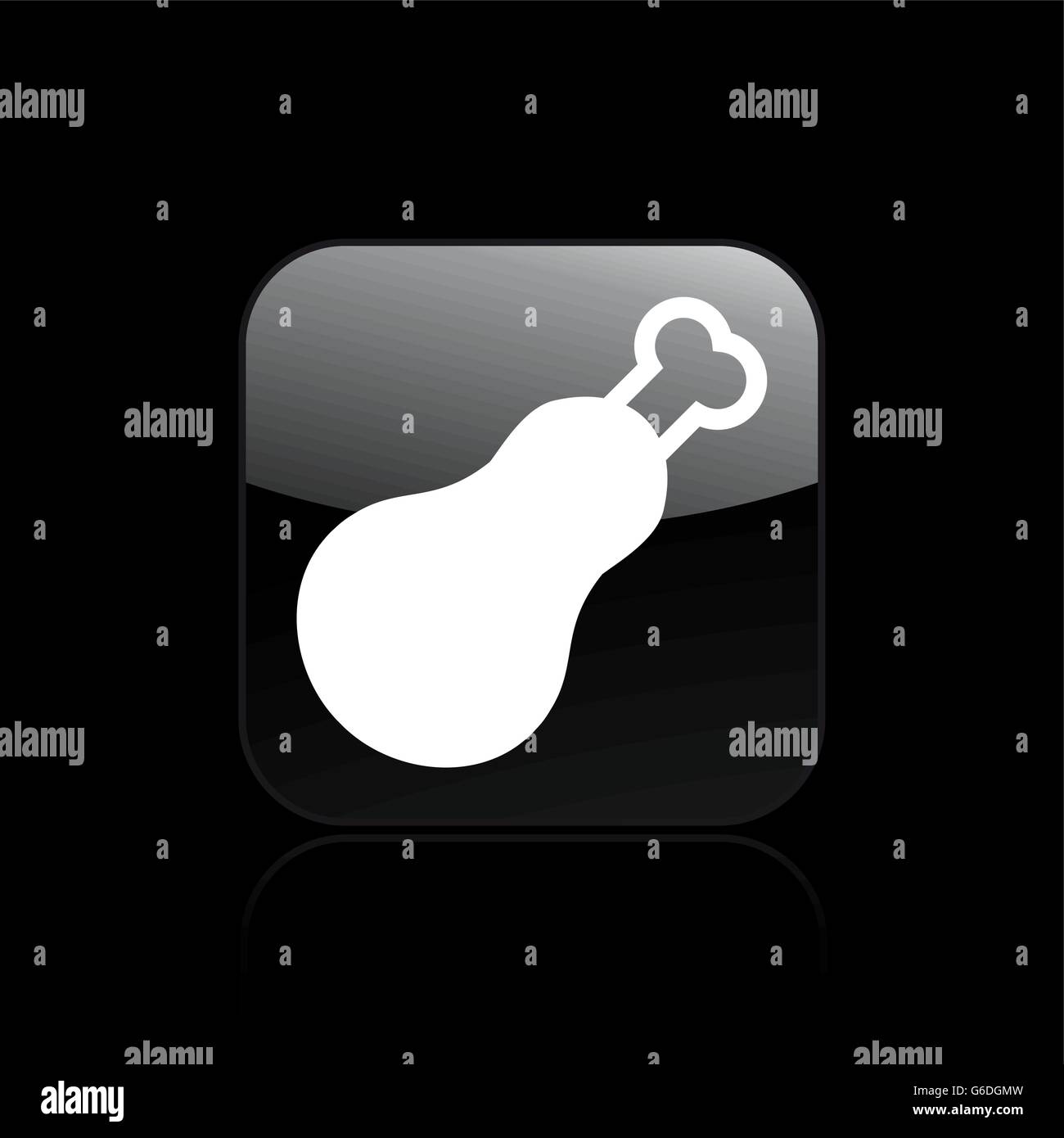 Vector illustration of single isolated chicken icon Stock Vector Image ...