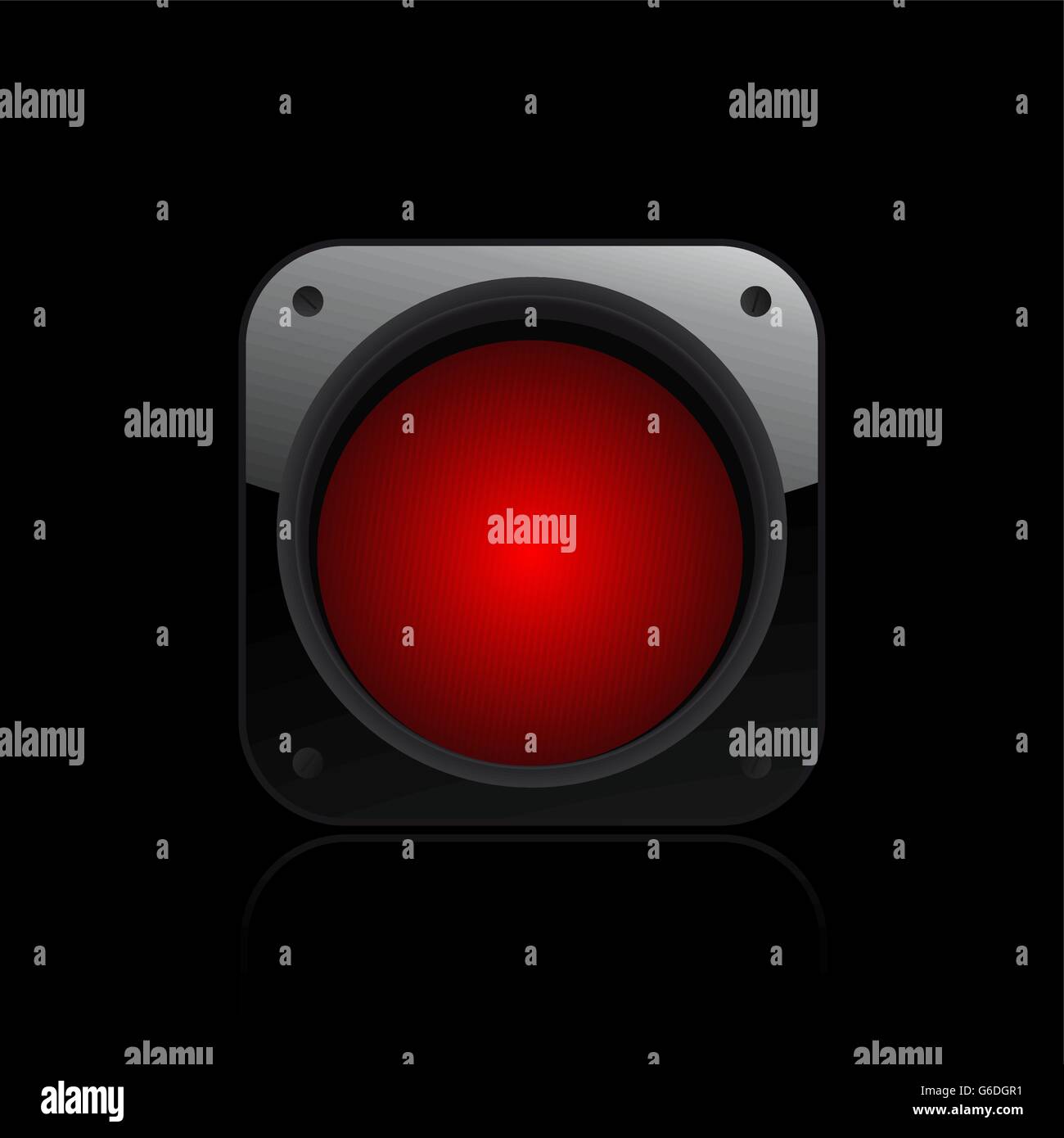 Vector illustration of single isolated red traffic light icon Stock ...