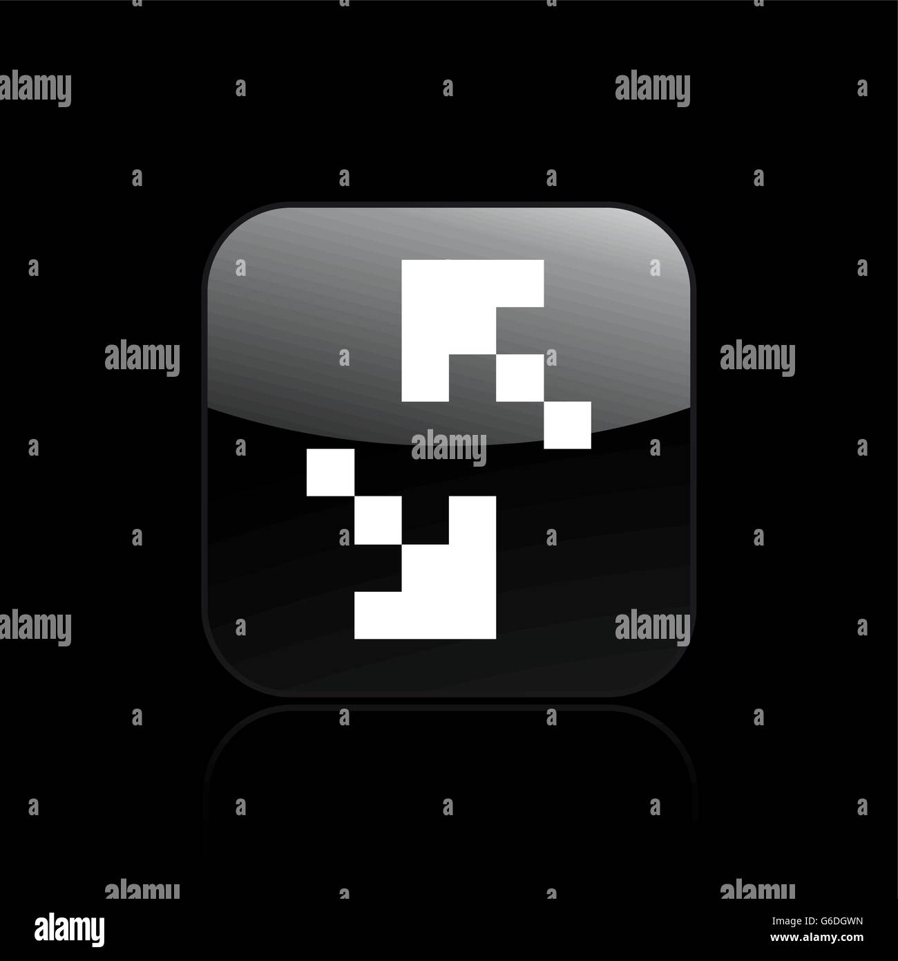 Vector illustration of single isolated pixel computer icon Stock Vector ...