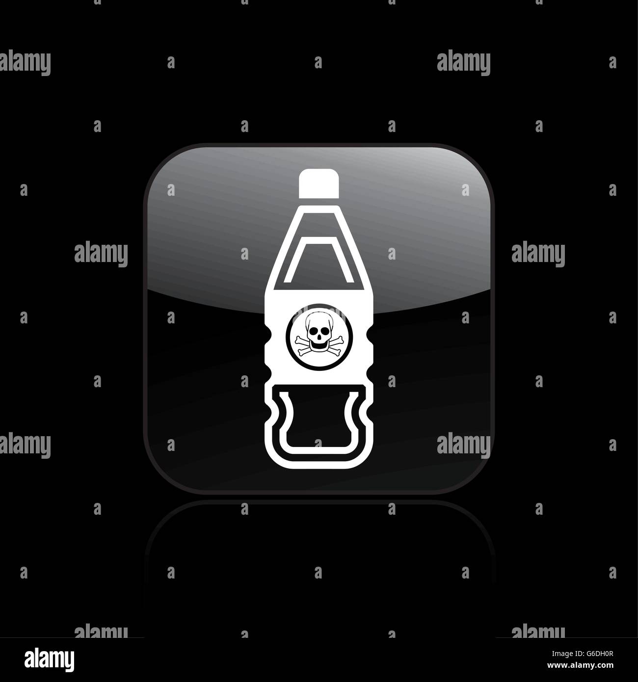Vector illustration of single isolated dangerous bottle icon Stock ...