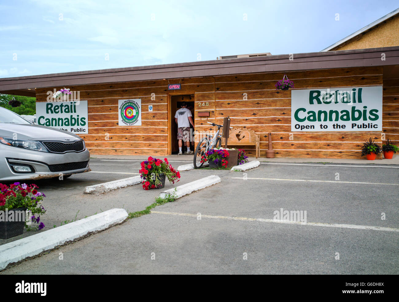 Retail Cannabis Marijuana store in Central Colorado; USA Stock Photo ...