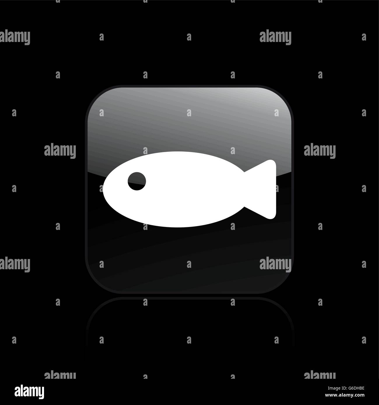 Vector illustration of single isolated fish icon Stock Vector Image ...