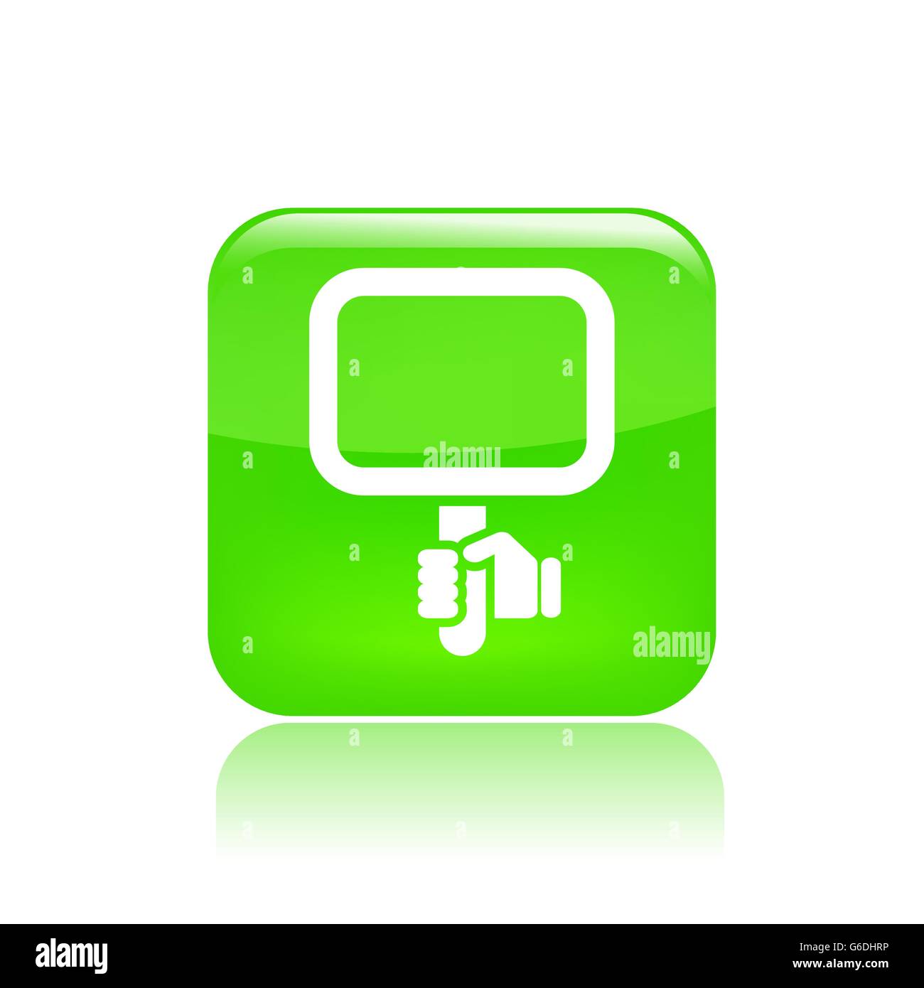 Vector illustration of single isolated hand holding sign icon Stock ...