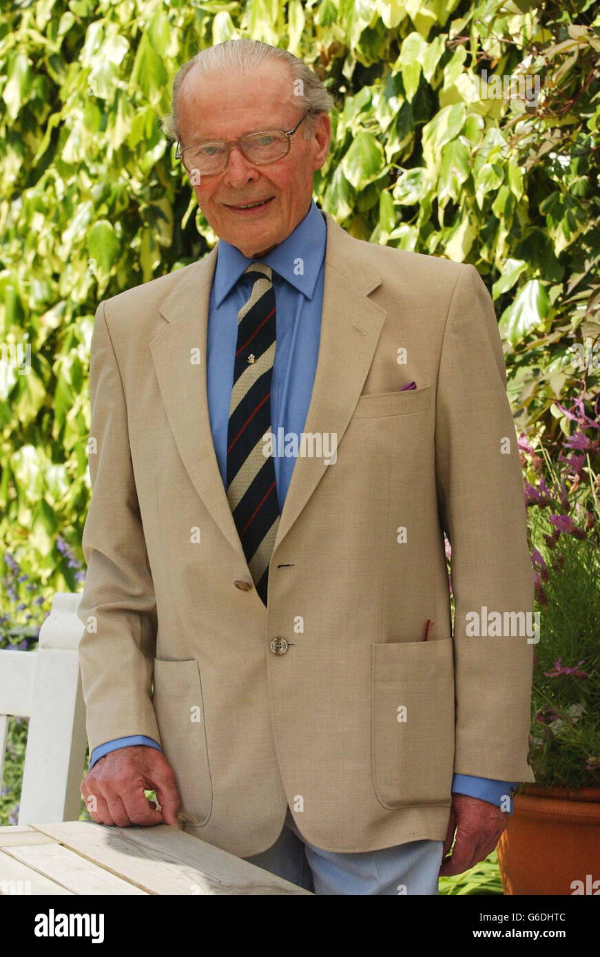 Lord Bathurst outside his home in Sapperton, Gloucestershire. The ...
