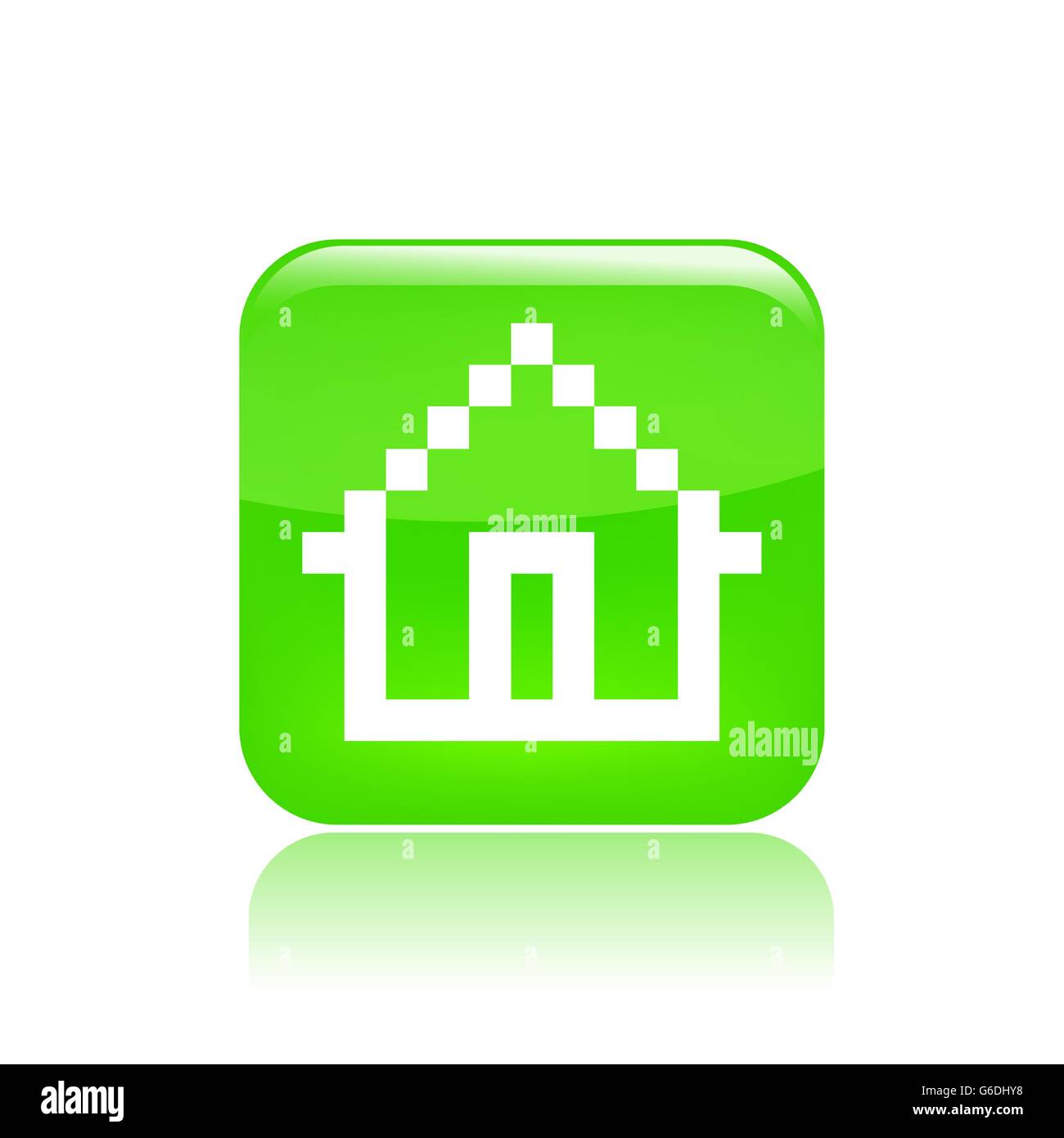 Vector illustration of single isolated pixel computer icon Stock Vector ...