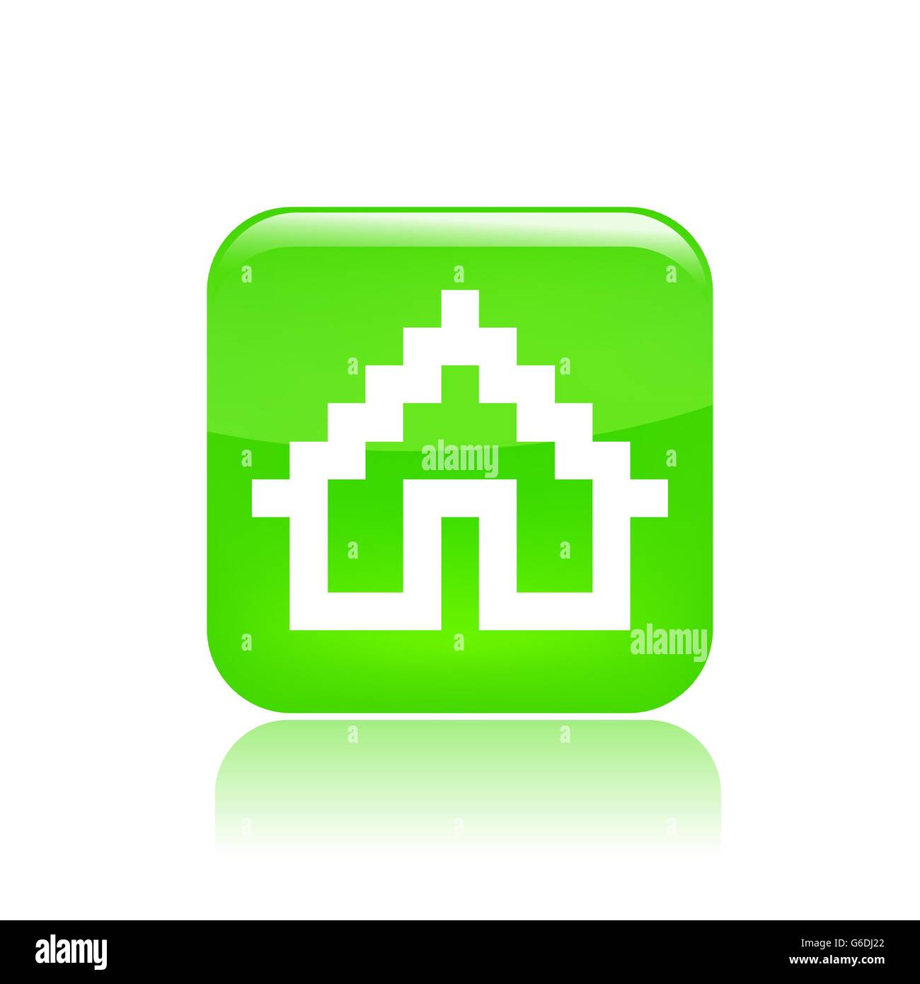 Vector illustration of single isolated pixel computer icon Stock Vector ...