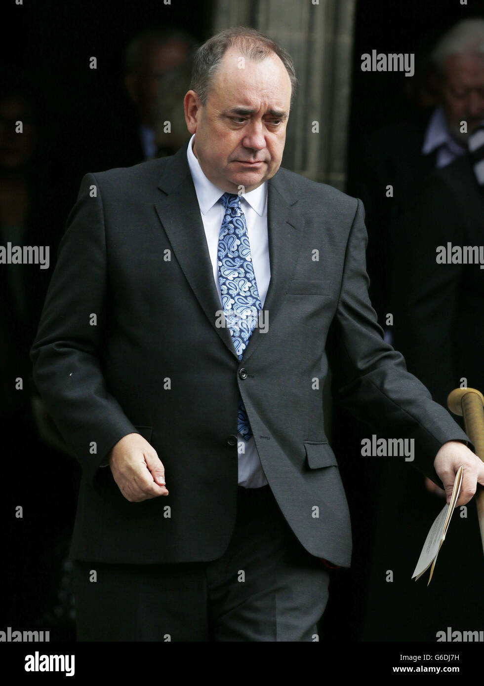First Minister Alex Salmon following the funeral of artist John Bellany ...