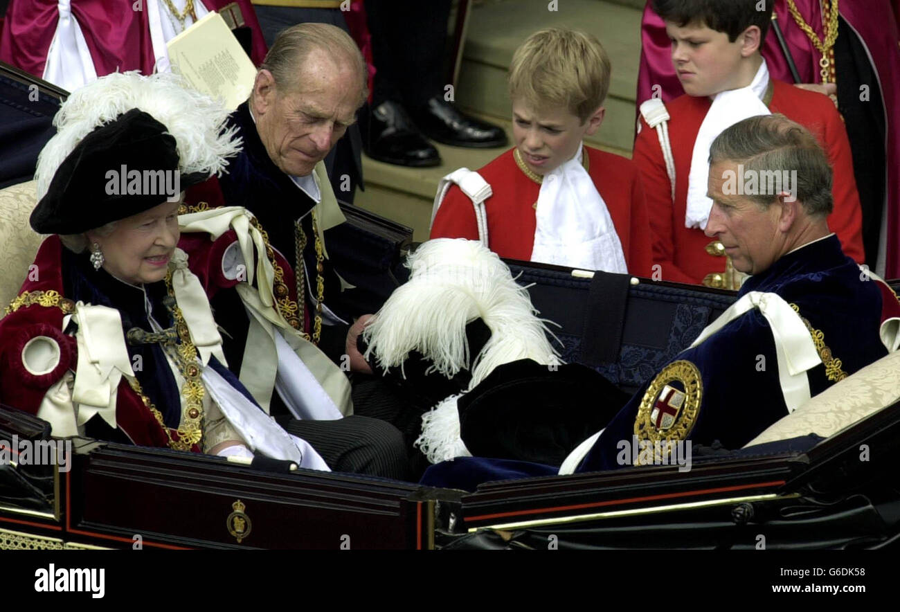 Britains Queen Elizabeth Ii Centre The Duke Of Edinburgh Right And