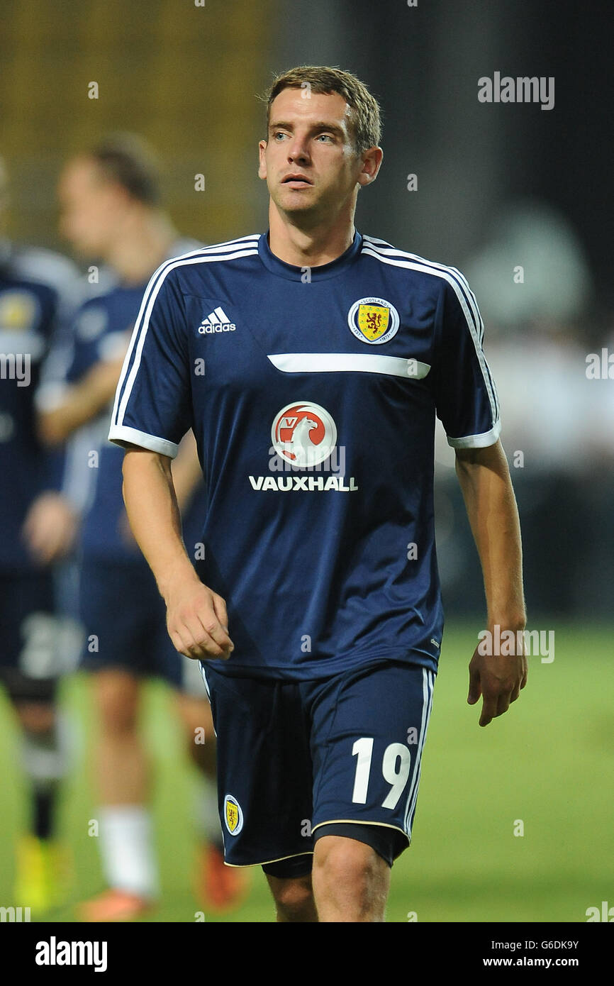 Scotland's Craig Bryson warms up before the FIFA World Cup Qualifying ...