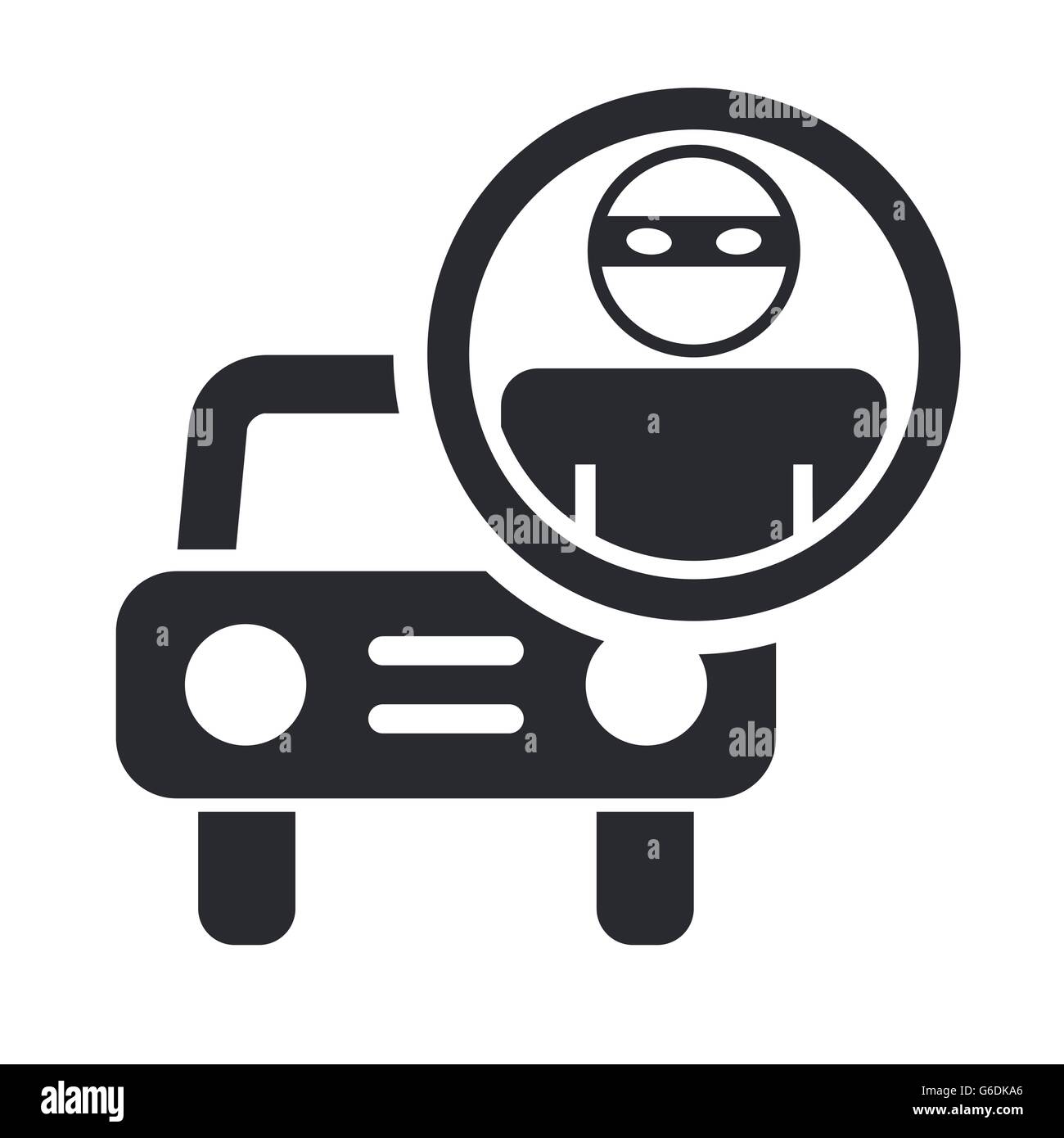 Vector illustration of single isolated thief car icon Stock Vector ...