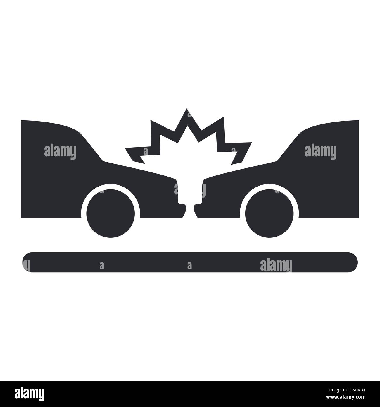 Single vehicle collision Stock Vector Images - Alamy