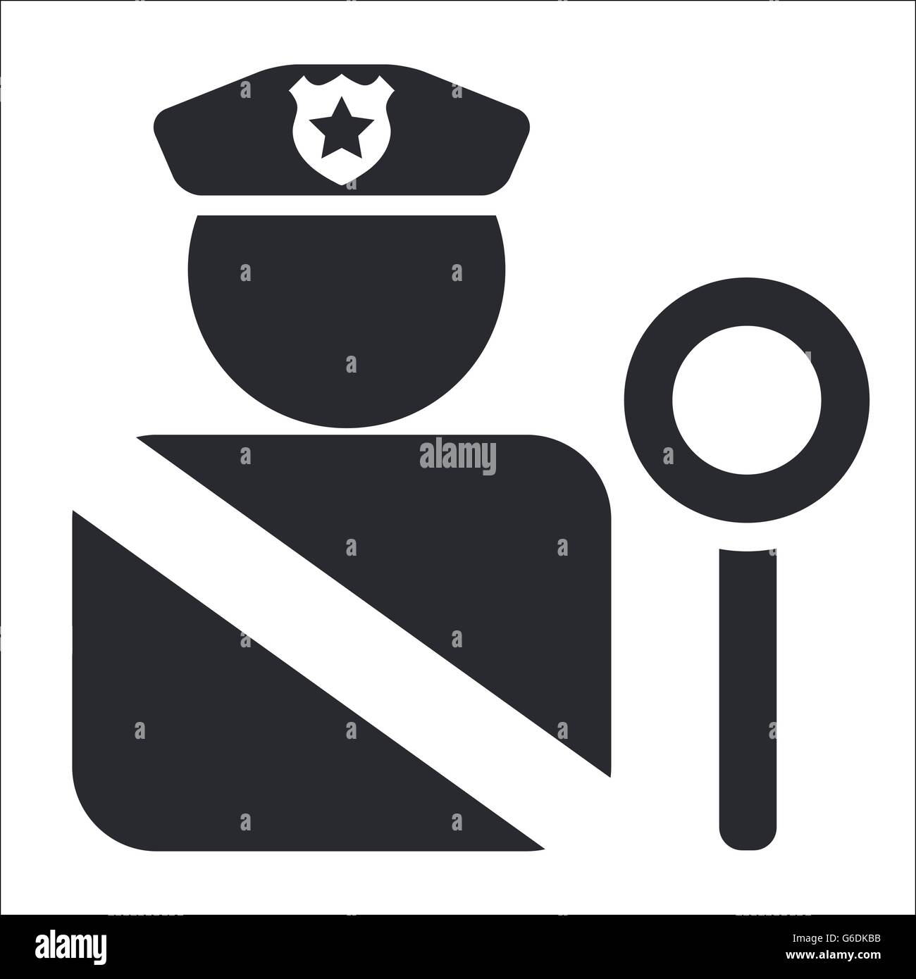 Vector illustration of single isolated police icon Stock Vector Image ...