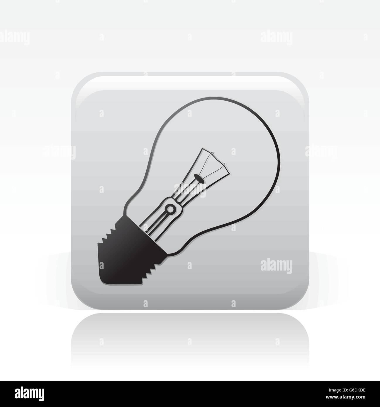 Vector illustration of single isolated light bulb icon Stock Vector ...