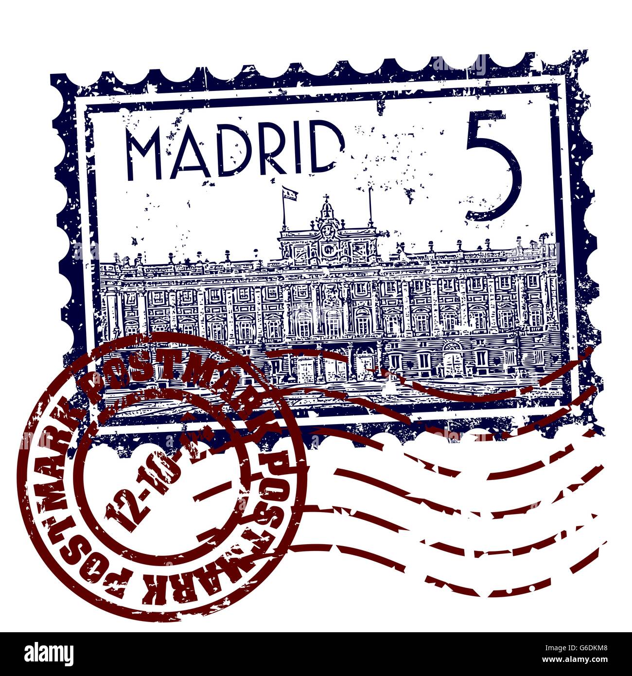 Vector illustration of single isolated madrid icon Stock Vector Image ...