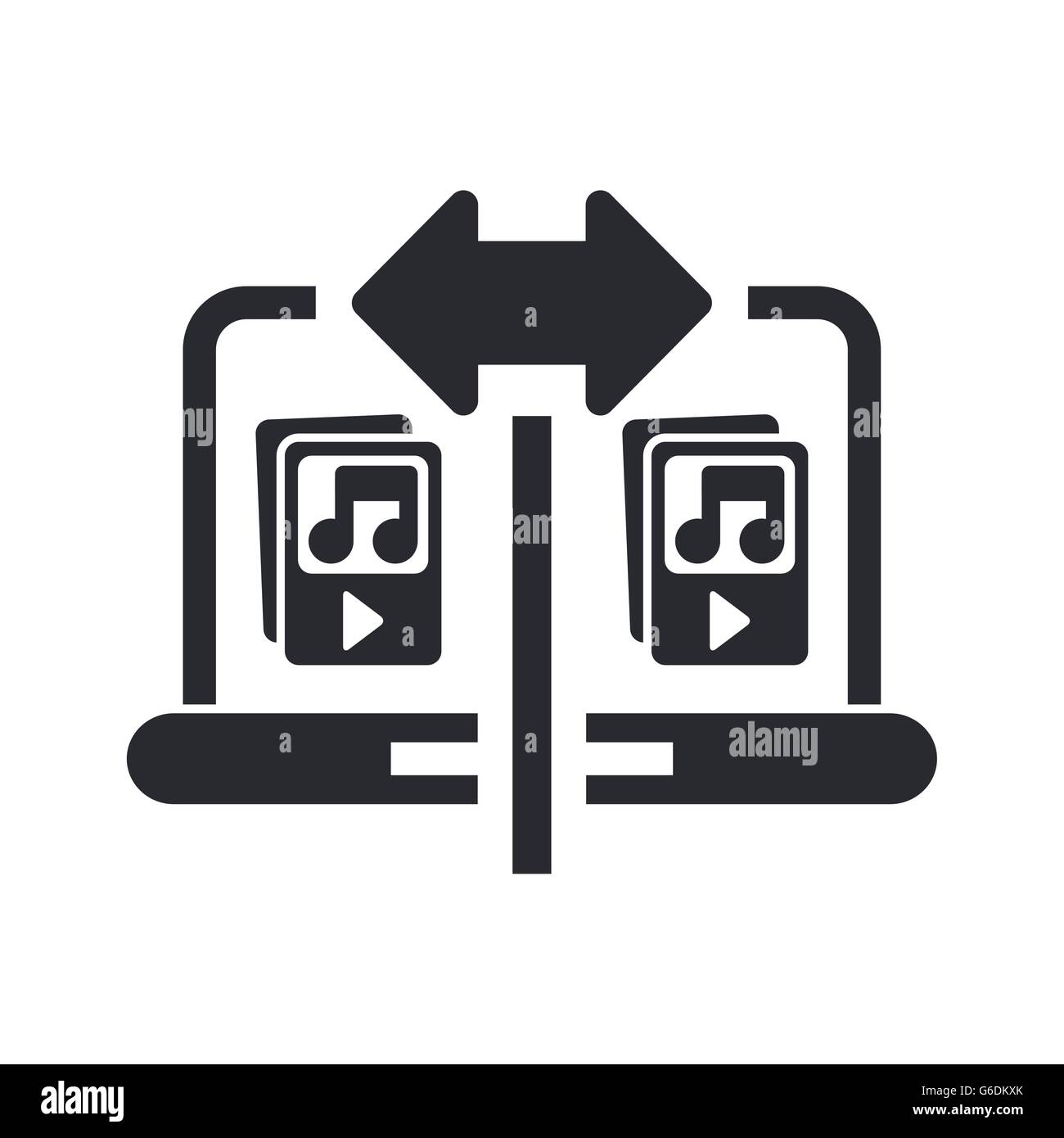 Vector illustration of single isolated music sharing icon Stock Vector ...