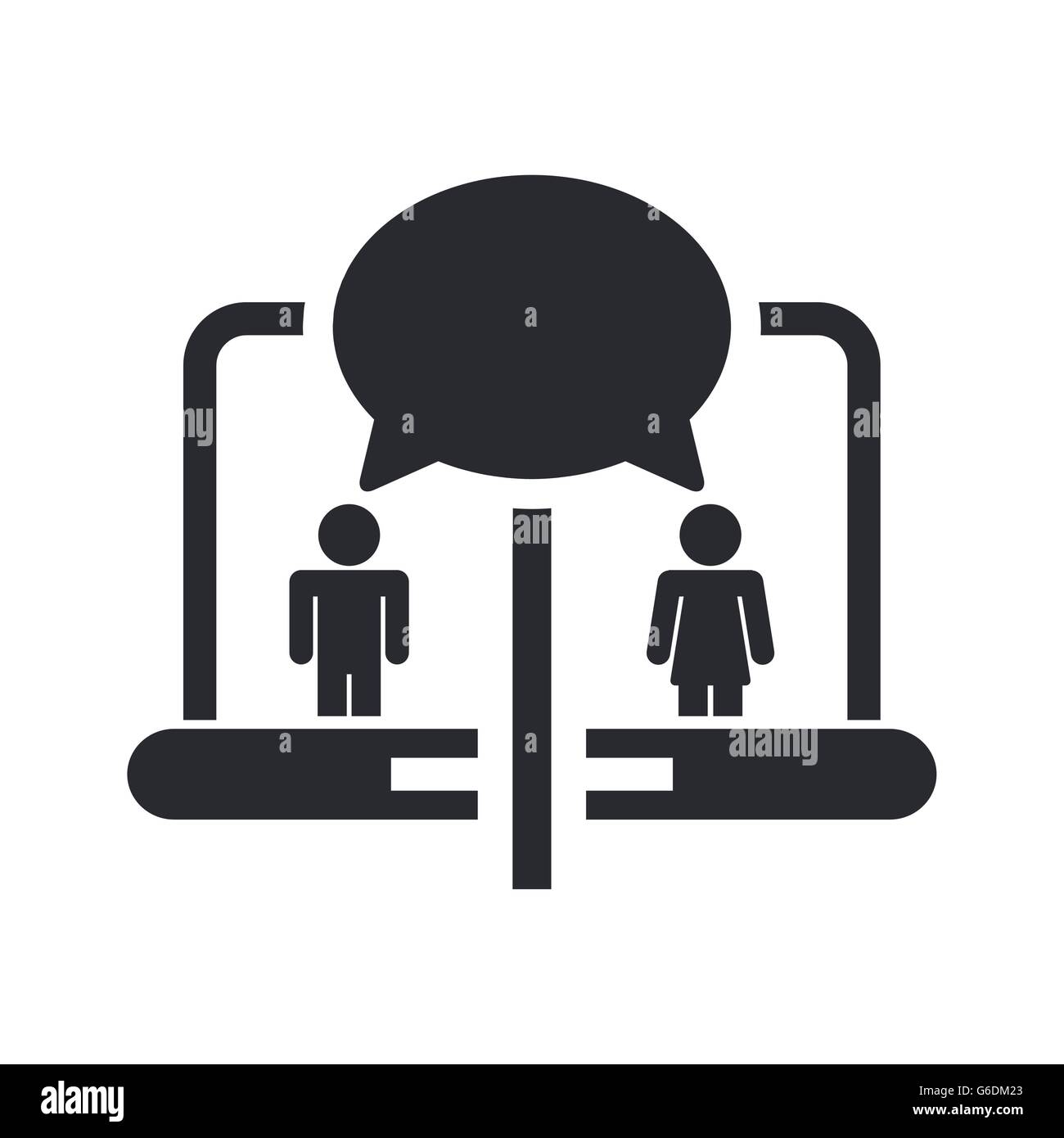 Vector illustration of single isolated chat icon Stock Vector Image ...