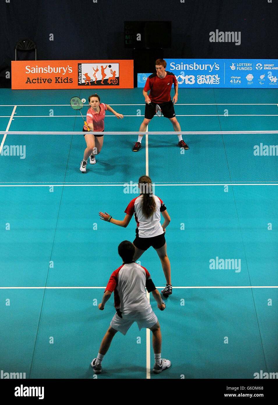 Ulster's Ryan Getty and Rachael Darragh in action in the Badminton ...