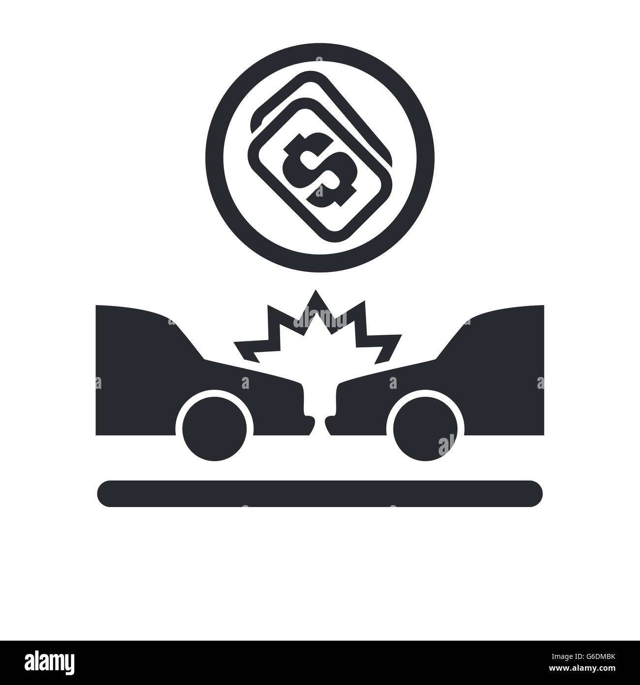 Vector illustration of single isolated crash money icon Stock Vector ...