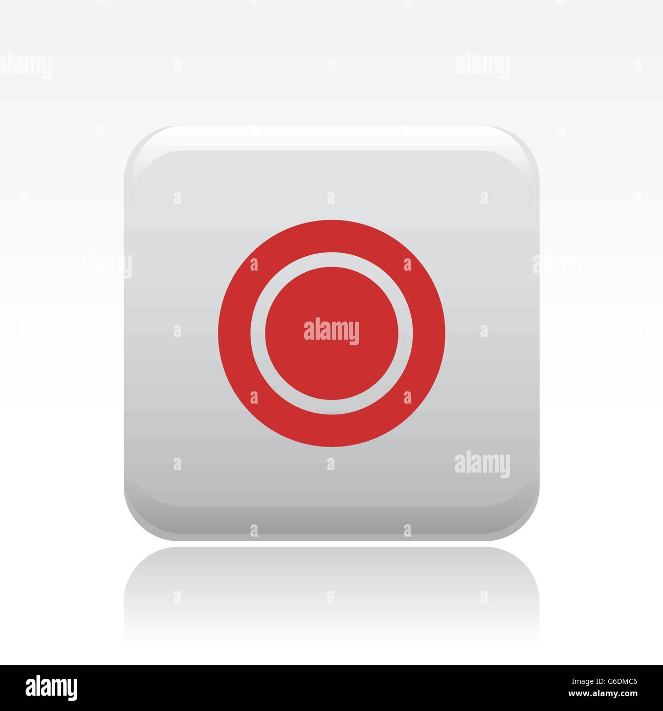 Vector illustration of single isolated recording button icon Stock ...