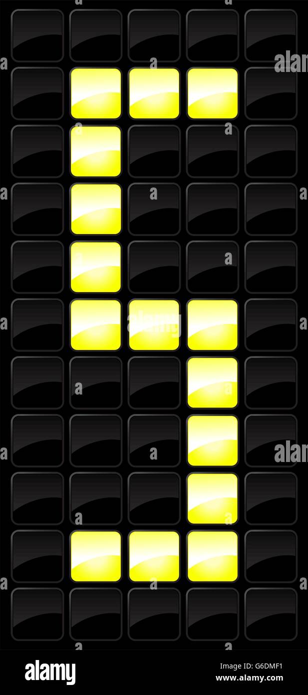 Vector illustration of single isolated console scoreboard number icon ...