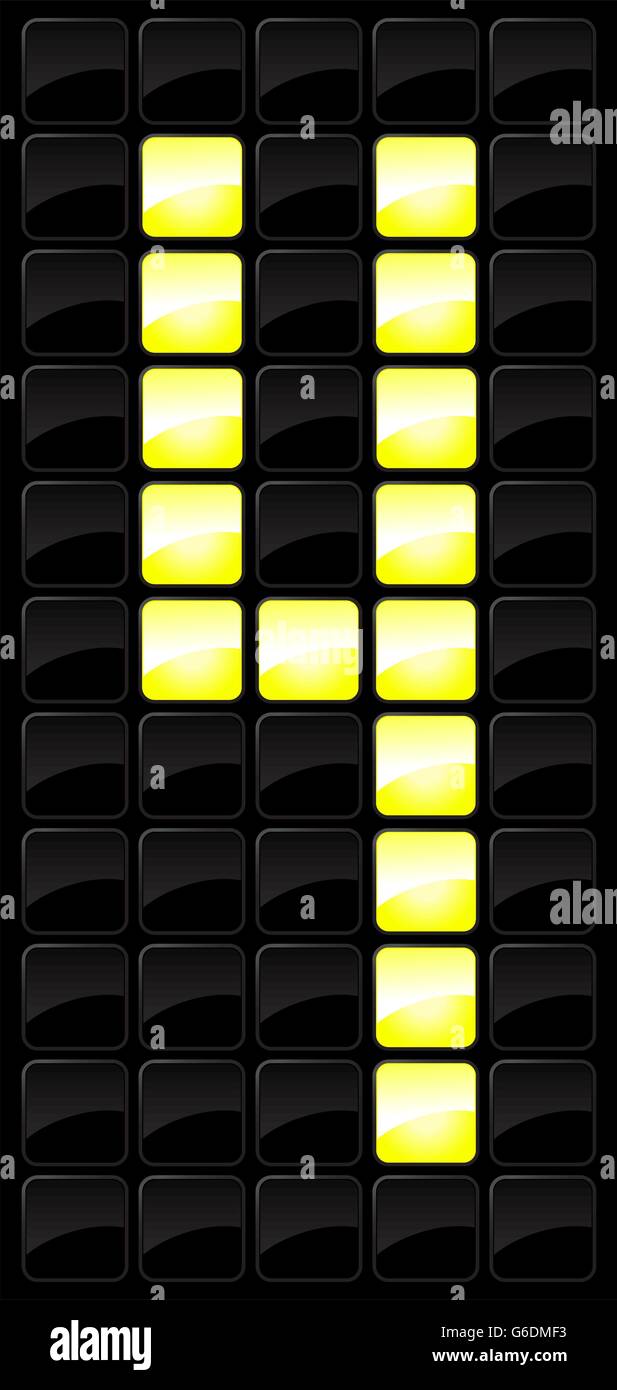 Vector illustration of single isolated console scoreboard number icon ...