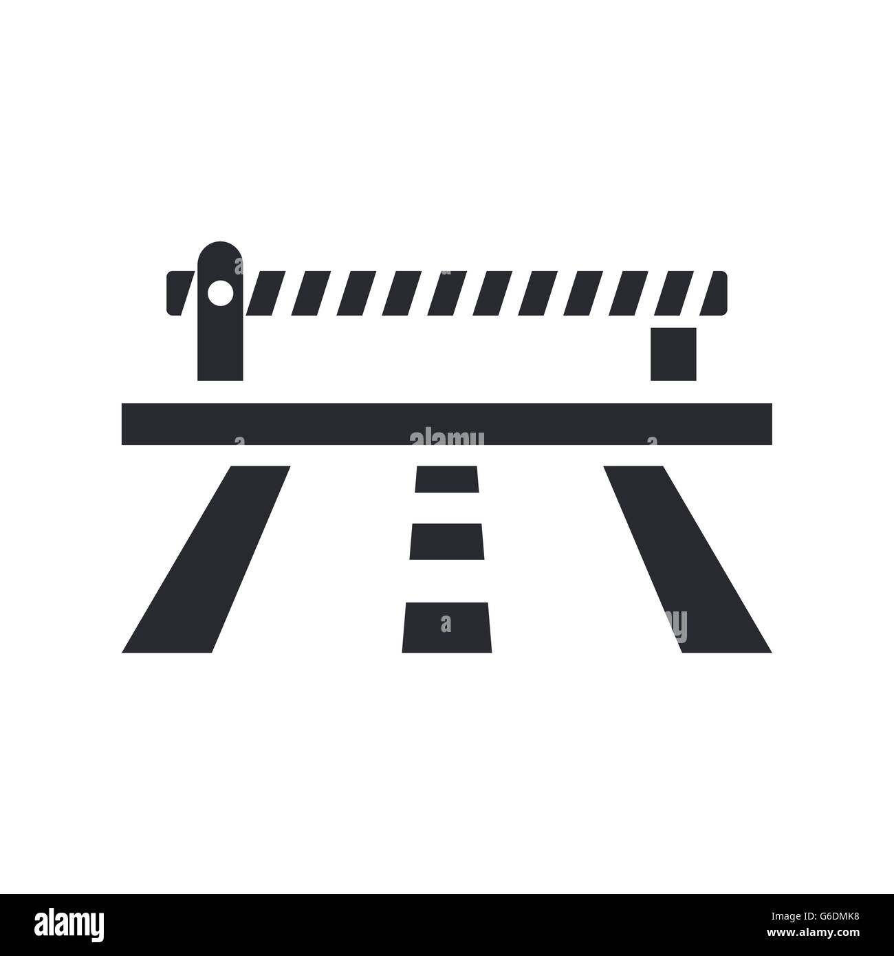 Vector illustration of single isolated road border icon Stock Vector ...